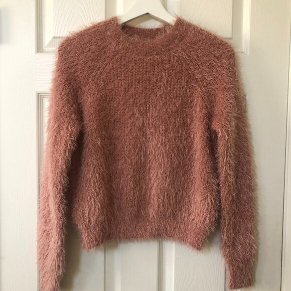 Pink Rose | Sweaters | Pink Rose Fuzzy Mauve Pink Sweater S | Poshmark